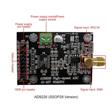 Ad9226 Ssop28 Version High Speed Adc Module 65m Sampling Data Acquisition For Fpga Development