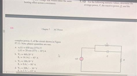 Solved Chapter ACPower Average Power P The Reactive Chegg