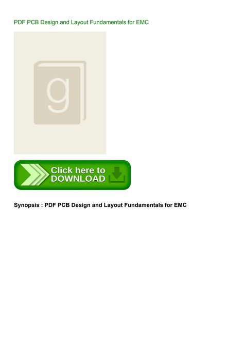 PDF PCB Design And Layout Fundamentals For EMC By Nrdaewesa Issuu