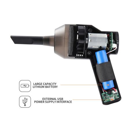 Mini USB Wireless Charging Car Vacuum Cleaner Port Grandado