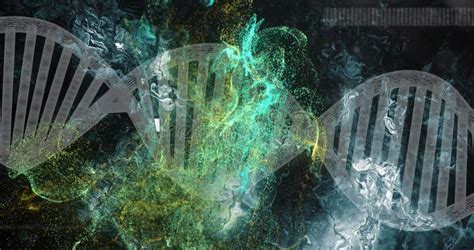 Dna Strand And Molecular Structure Animation Over Abstract Background Stock Video Video Of