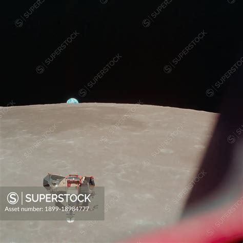 The Apollo 11 Lunar Module Lm Ascent Stage With Astronauts Neil A Armstrong And Edwin E