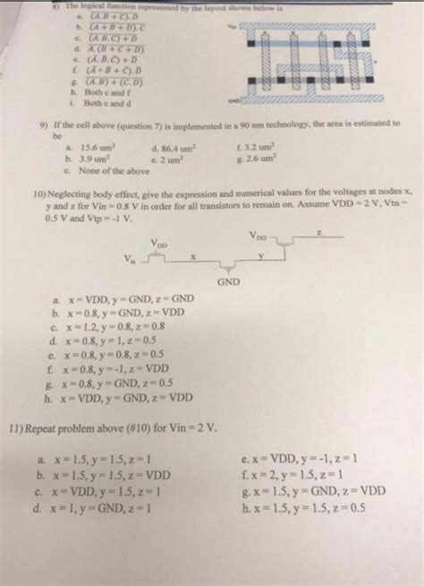 5 The Logical Function Represented By The Layout