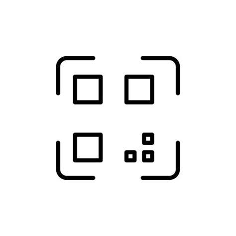 Qr Code Icon Set Scan Qrcode Pictogram In Black Vector Image