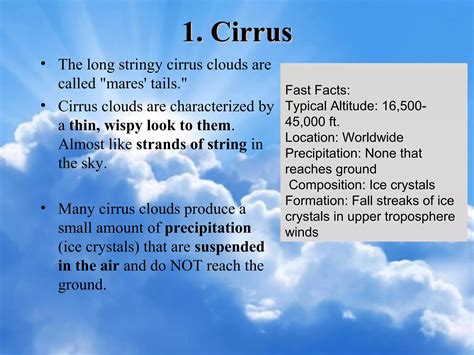 Types Of Clouds Ppt