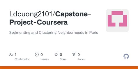 Github Ldcuong2101 Capstone Project Coursera Segmenting And Clustering Neighborhoods In Paris