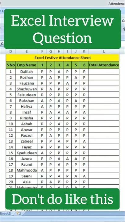 Excel Interview Question Countif Formula Shorts Exceltutorial Youtube