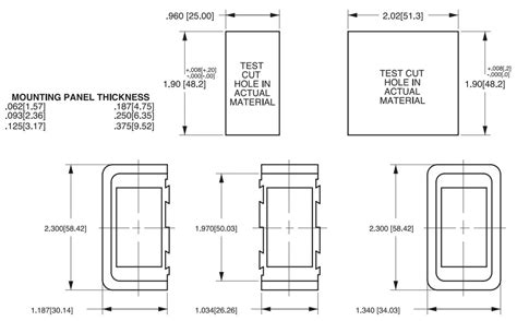 Middle Mounting Panel For Carling Contura Style Switches VMM