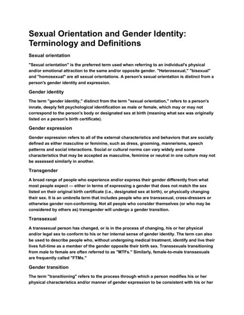 Sexual Orientation And Gender Identity