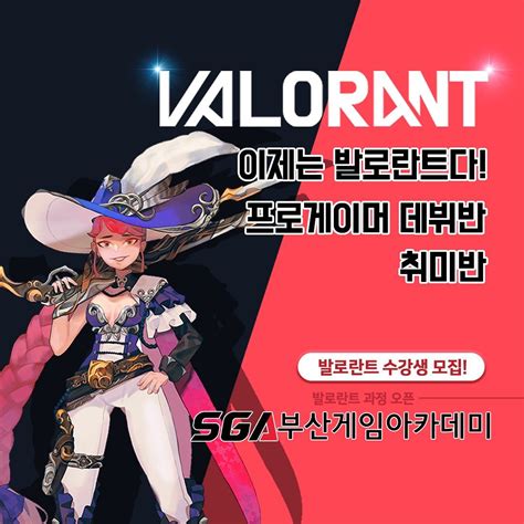 Sga 부산게임아카데미 Fps게임 쏠꺼면 제대로 쏘자 발로란트오버워치배틀그라운드 프로게이머