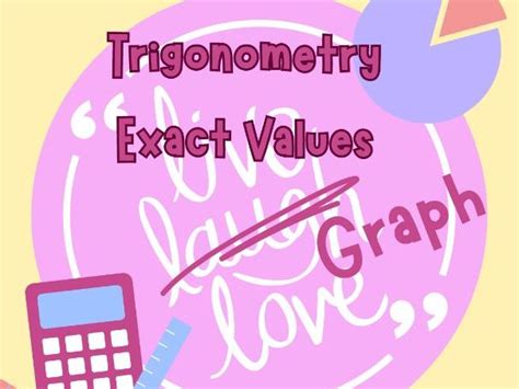 Exact Trig Values Grade 5 Gcse Maths Revision Help Crib Sheet Teaching Resources