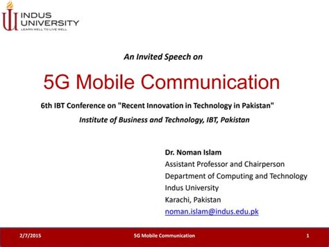5g Mobile Communication Keynote Speech 1 Pptx