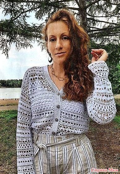 Ажурный жакет Крючок Crochet Dress Pattern Crochet T Shirts Crochet Jacket