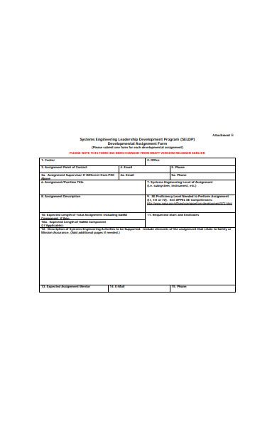 Free 51 Assignment Forms In Pdf Ms Word Xls
