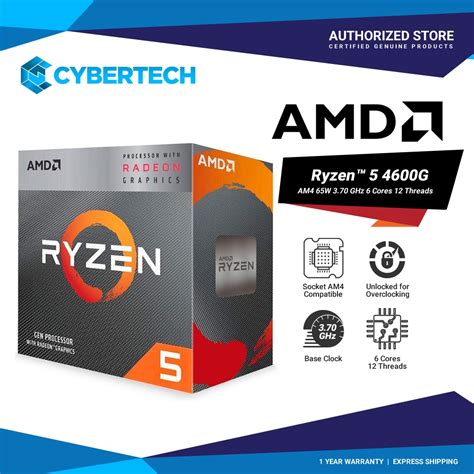 AMD Ryzen 5 4600G 6-Cores, 12-Threads Desktop Processor | Shopee ...