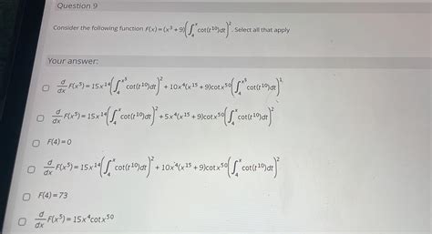 Solved Consider The Following Function Chegg