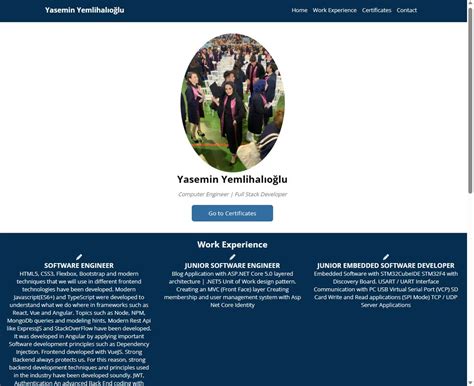 Yasemin Yemlihalıoğlu On Linkedin Landingpage Css Html Frontend Frontenddeveloper Fullstack