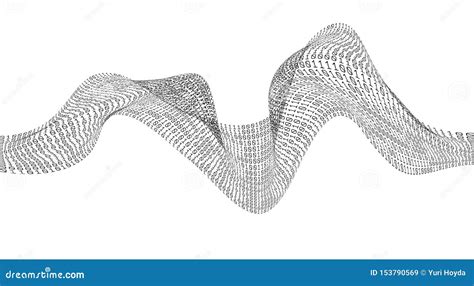 Binary Code Chaos Wave Digital Technology Data Sorting Artificial