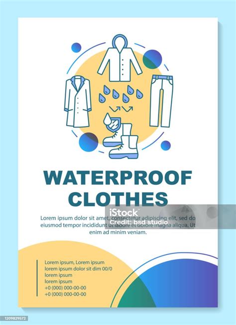 방수 옷 방수 신발 브로셔 템플릿 레이아웃 전단지 소책자 선형 그림이있는 전단지 인쇄 디자인 잡지 연례 보고서 광고 포스터에 대한 벡터 페이지 레이아웃 0명에 대한 스톡
