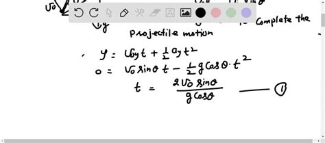 solved you fire a ball with an initial speed v0 at an angle Î¸ above