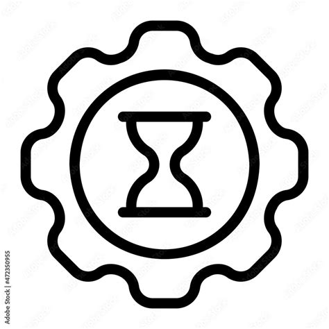 Time Management Line Icon Stock Vector Adobe Stock