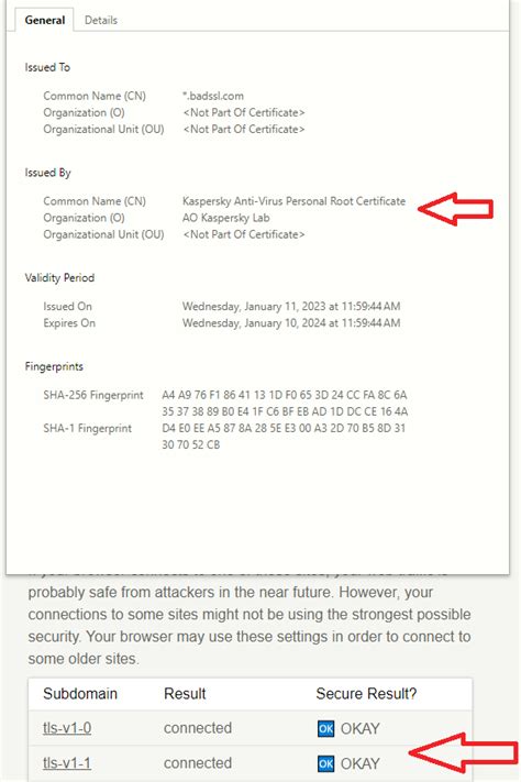 scan encrypted connections option enables tls 1 0 and tls 1 1