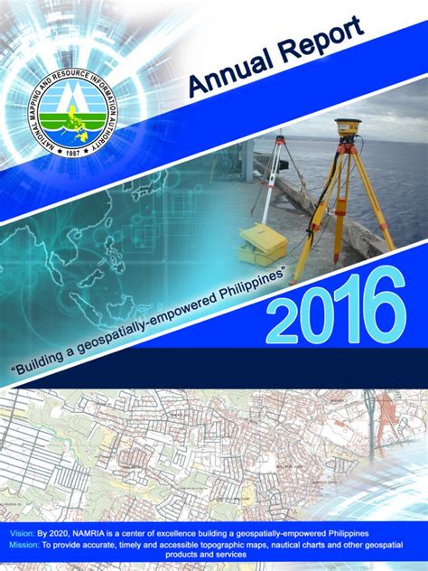 2016 Namria Annual Report Pdf Geodesy Geographic Information System