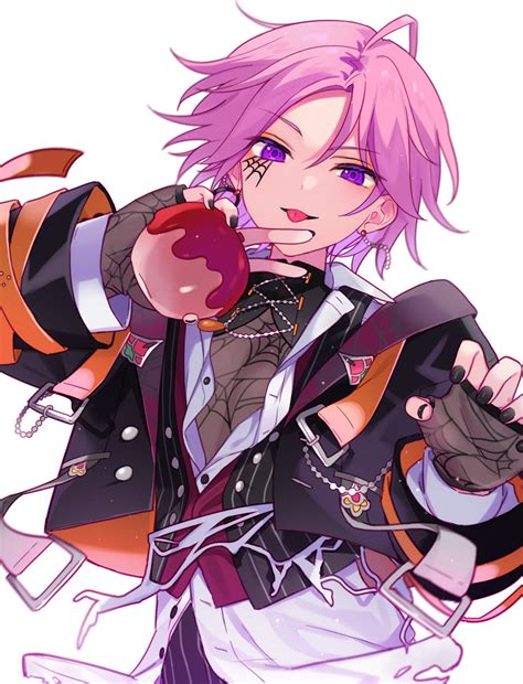 Shisokonbu Oukawa Kohaku Ensemble Stars Highres 1boy Apple Black