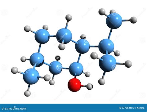 3d Image Of Menthol Skeletal Formula Stock Illustration Illustration