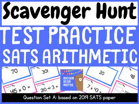 Sats Arithmetic Practice 1 Fun Scavenger Hunt Year 6 Uks2 No Prep Teaching Resources