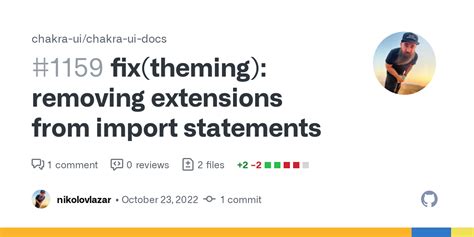 Fixtheming Removing Extensions From Import Statements By Nikolovlazar · Pull Request 1159