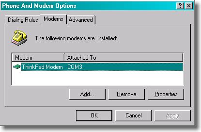Windows Modem Options Joel On Software