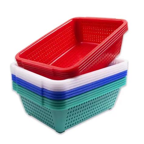 Multi Function Mesh Plastic Storage Square Washing Basket China Drain