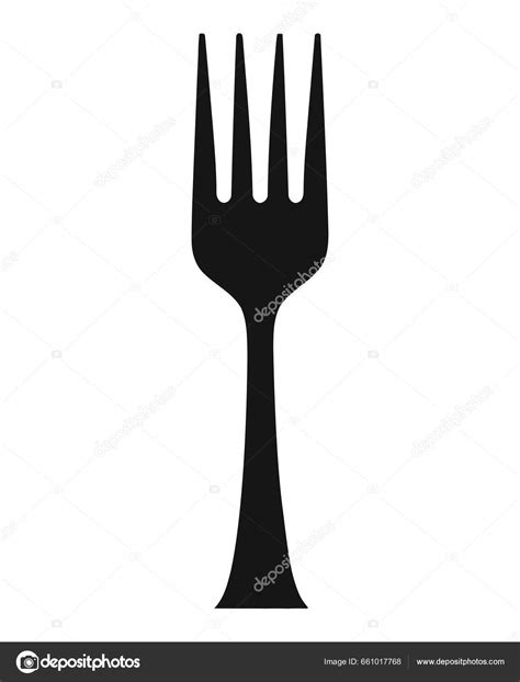 Black Fork Vector White Stock Vector By ©grgroupstock 661017768