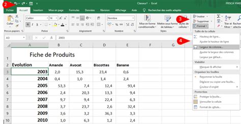 Modifier La Largeur De La Colonne Dans Excel