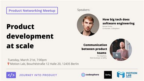 Journey Into Product On Linkedin 📅 March 21st Motionlab Berlin With Roman Frolov And Timothy