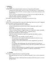 Understanding Gender And Sex Definitions And Societal Constructs Course Hero