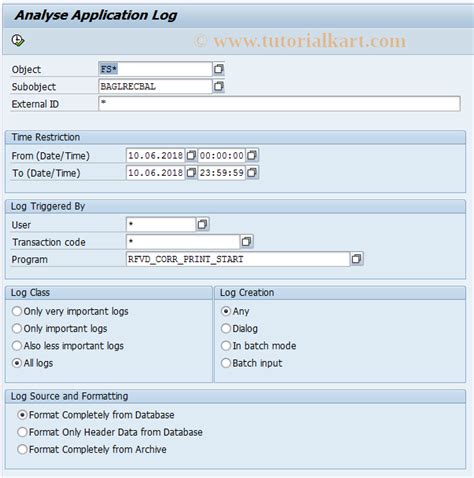 Fvd Corr Print Log Sap Tcode Appl Log For Correspond Print Run