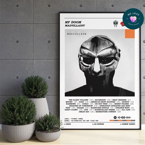 Mf Doom Madvillainy Album Poster Mf Doom Poster Album Cover Poster Music Print Album