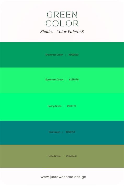 Green Color Palette Aesthetic Ideas