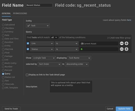 Using A Field To Track Something On A Different Asset Flow Production