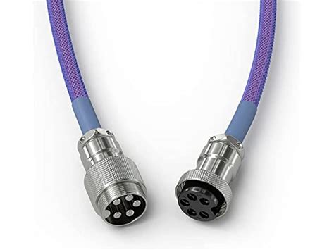 Glorious Coiled Keyboard Cables Nebula Purple