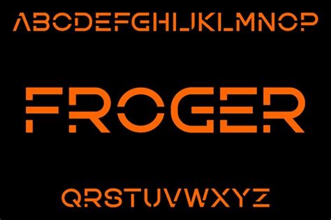 Premium Vector Modern Futuristic With Sharp Edges Font Vector