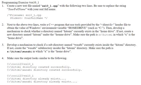 solved programming exercise ex10 1 1 create a new text