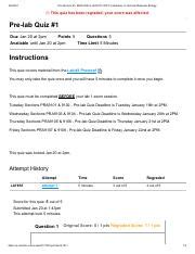 Pre Lab Quiz BIO H Laboratory In Cell And Molecular Course Hero