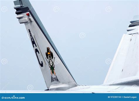 Vertical Stabilizer Of Spanish Air Force F 18 Hornet Fighter Jet