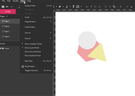 View Menu Corel Vector Help