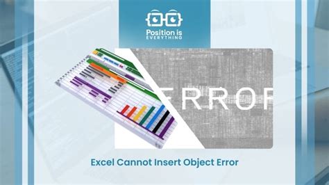 Excel Cannot Insert Object Error 3 Advanced Solutions Position Is Everything
