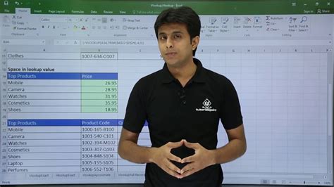 Ms Excel Vlookup With Trim Youtube
