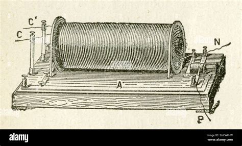 bobine de ruhmkorff le courant de la pile arrive en p passe par l